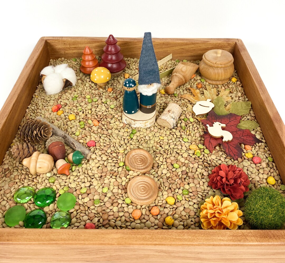 Fall Gnome & Mushroom Girl Sensory Bin/forest Play Activity Tray ...