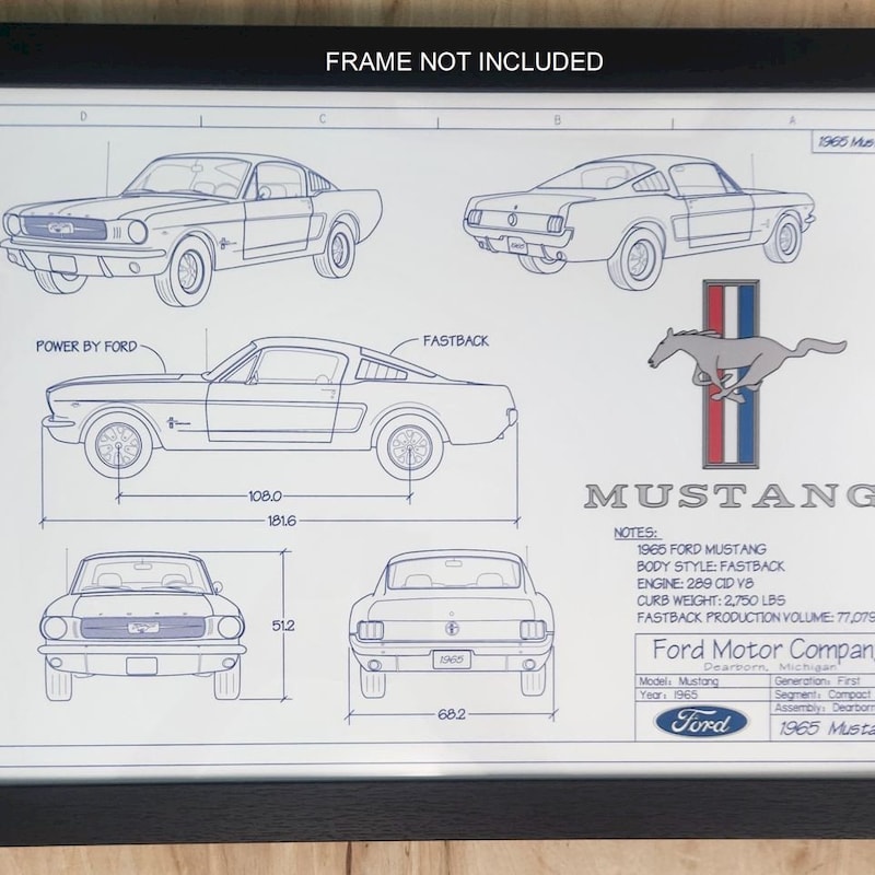 65 Mustang Poster - Etsy