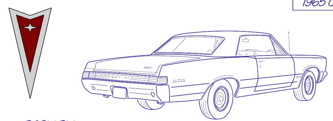 1965 Pontiac GTO "blueprint Drawing" Unframed Color Poster Print - Etsy