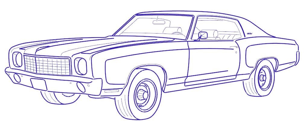 1970 Monte Carlo "blueprint Drawing" Unframed Color Poster Print - Etsy