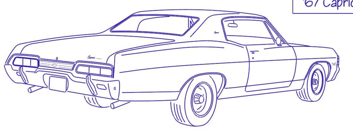 1967 Caprice "blueprint Drawing" Unframed Color Poster Print - Etsy