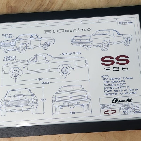 El Camino Blueprints - Etsy