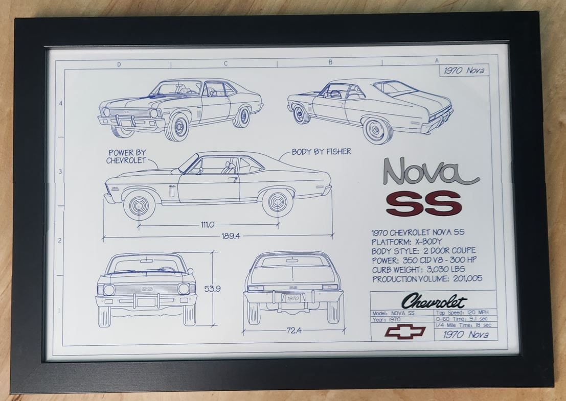 Chevy Nova Body Drawings