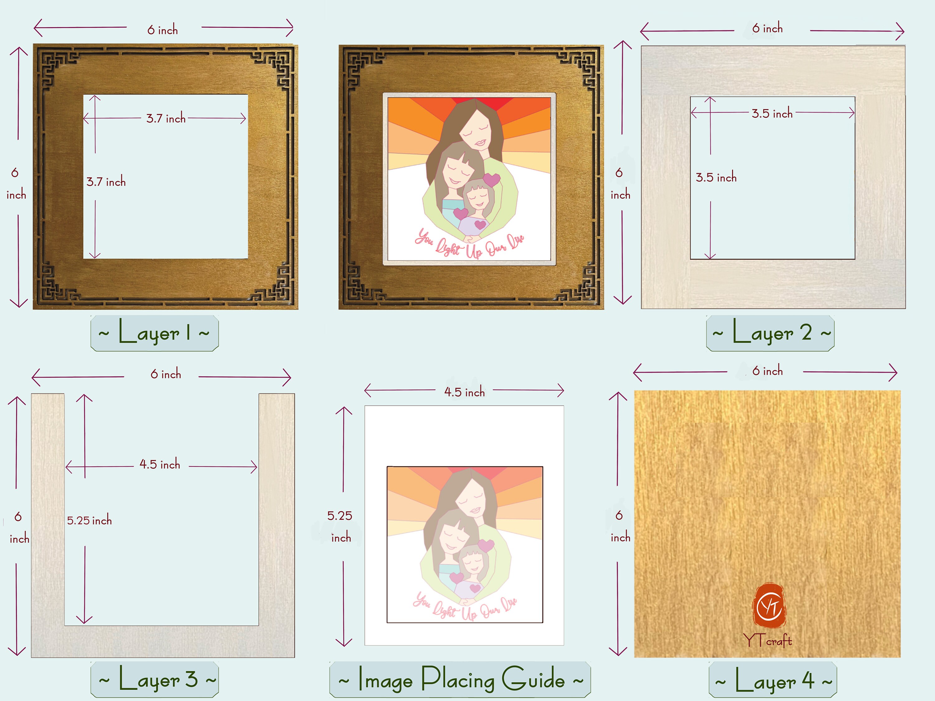 Multi Layer Frame Laser Cut File - Etsy