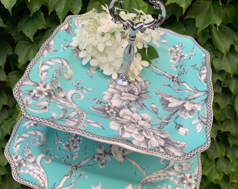 Turquoise Cake Stand | Etsy