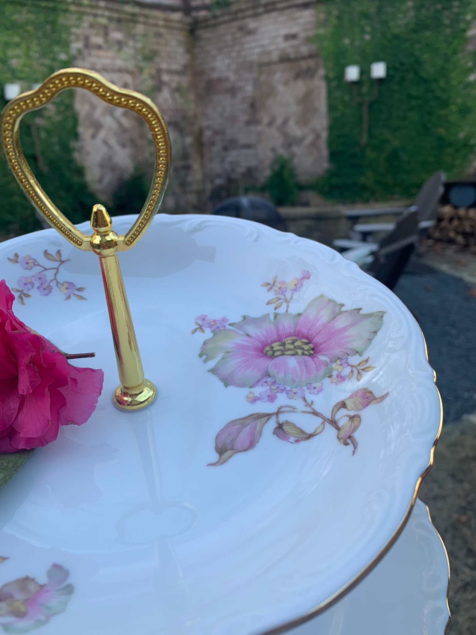 Mitterteich Bavaria Serving Tier / Cake Stand Bavarian China Vintage ...