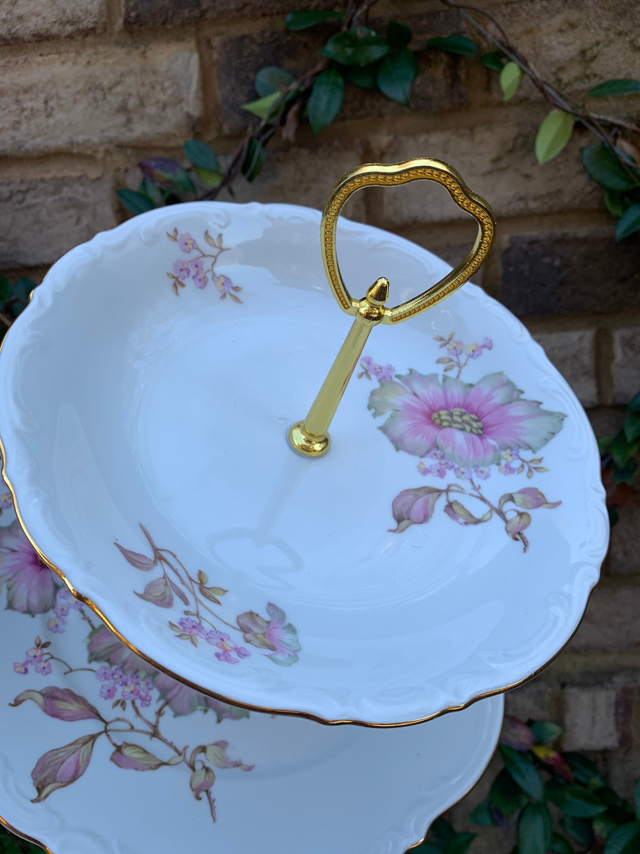 Mitterteich Bavaria Serving Tier / Cake Stand Bavarian China Vintage ...