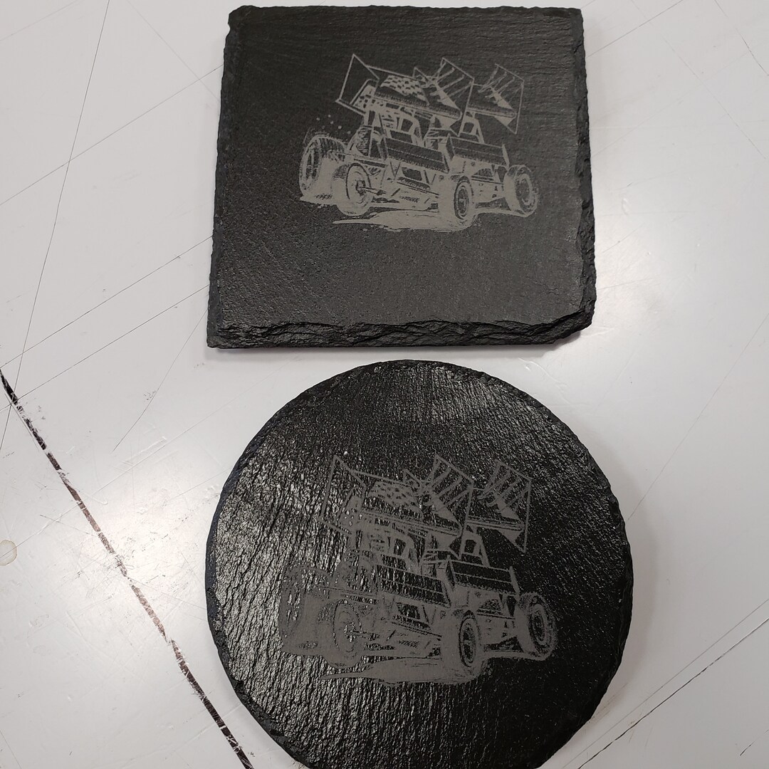 Sprint Car Slate Coasters - Etsy