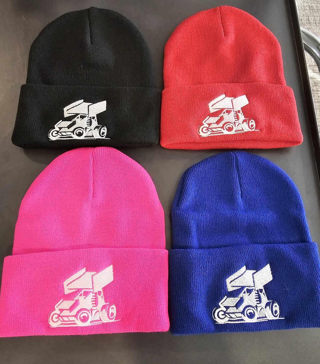 Sprint Car - Embordered Stocking Caps Multi Colors and Free Shipping - Etsy