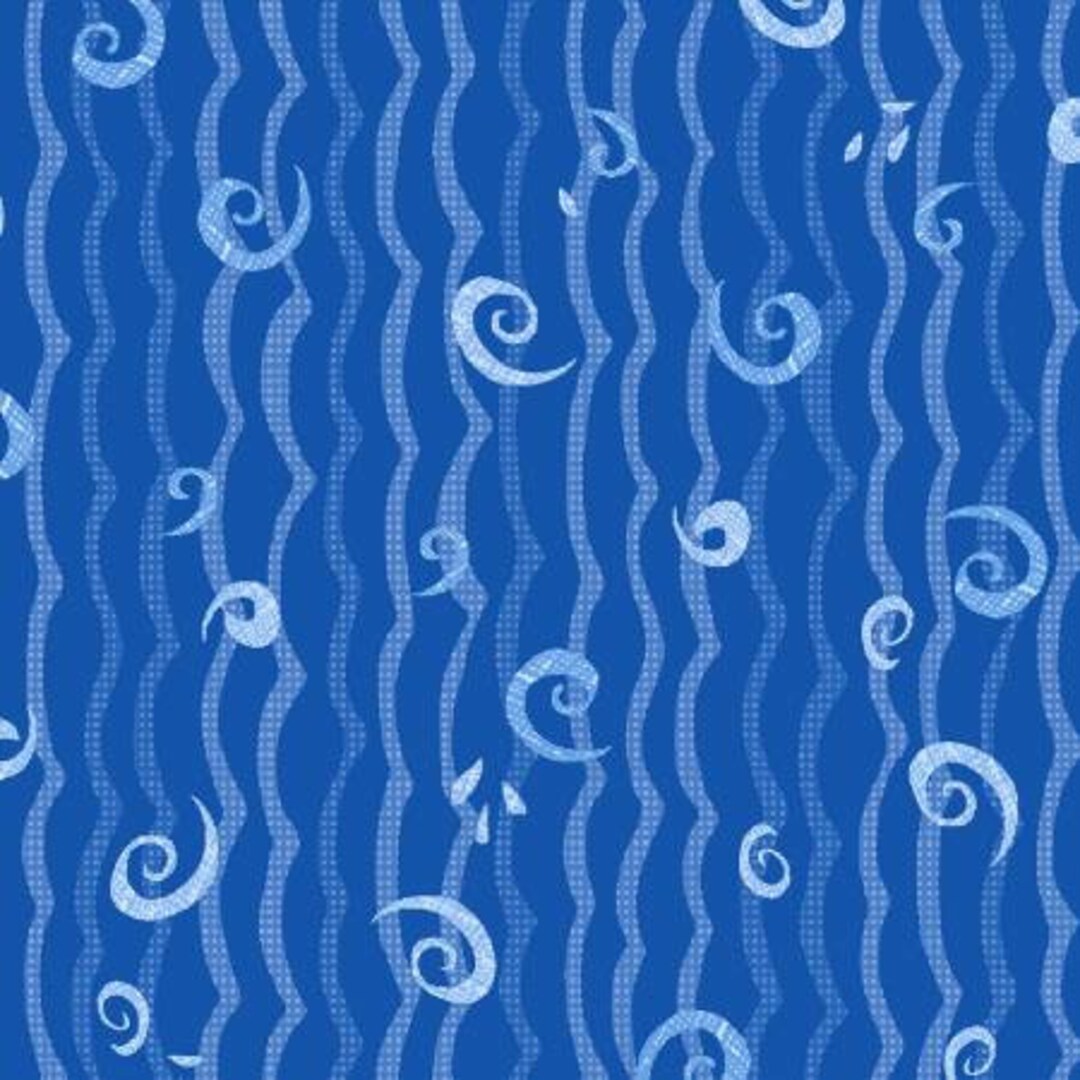 BABY BELUGA Dark Blue Wave Stripe for Quilting, Nursery, Crafts, and ...