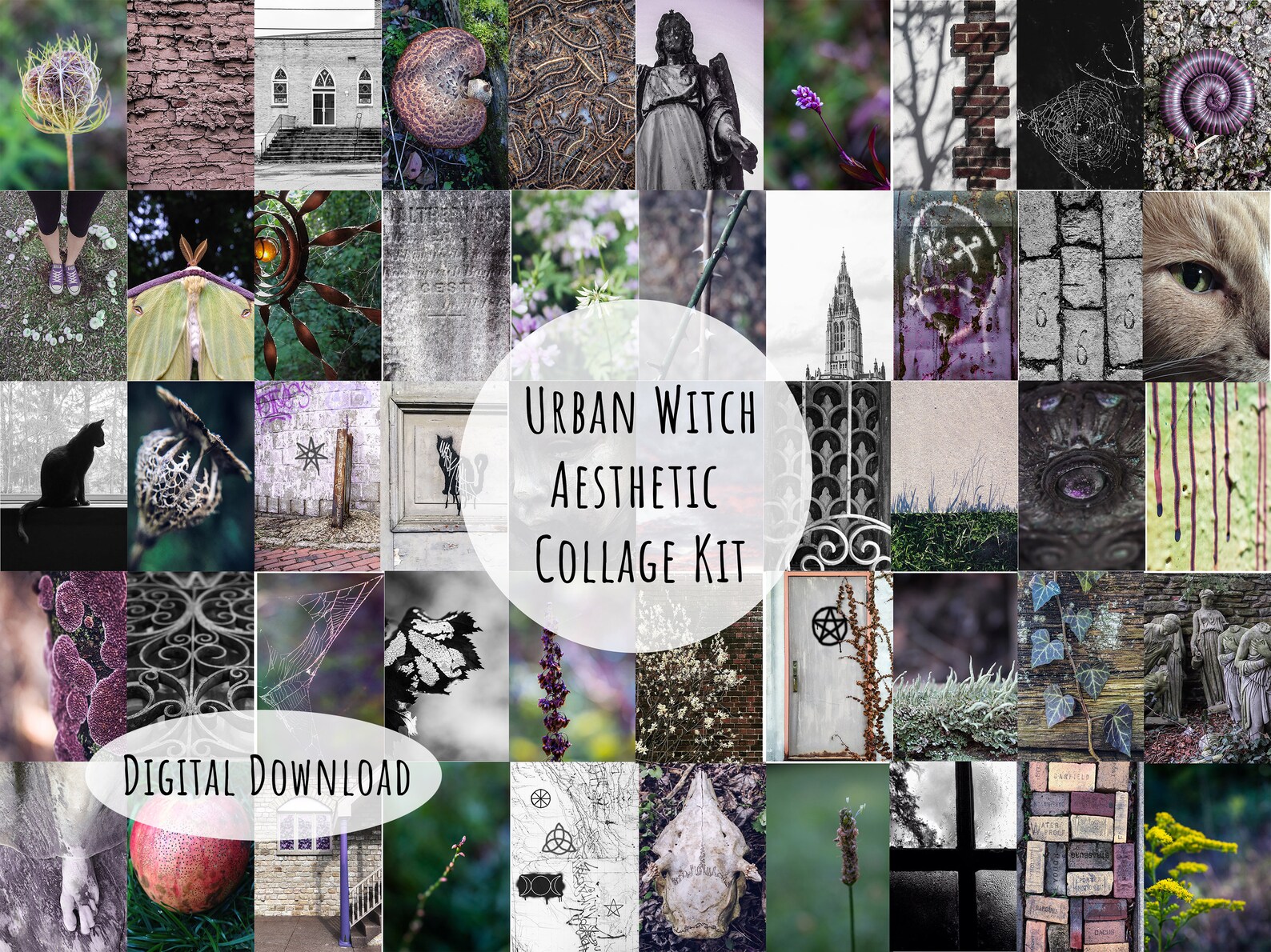 Witch Aesthetic Decor, Wall Collage Kit, Aesthetic Collage Kit Prints ...
