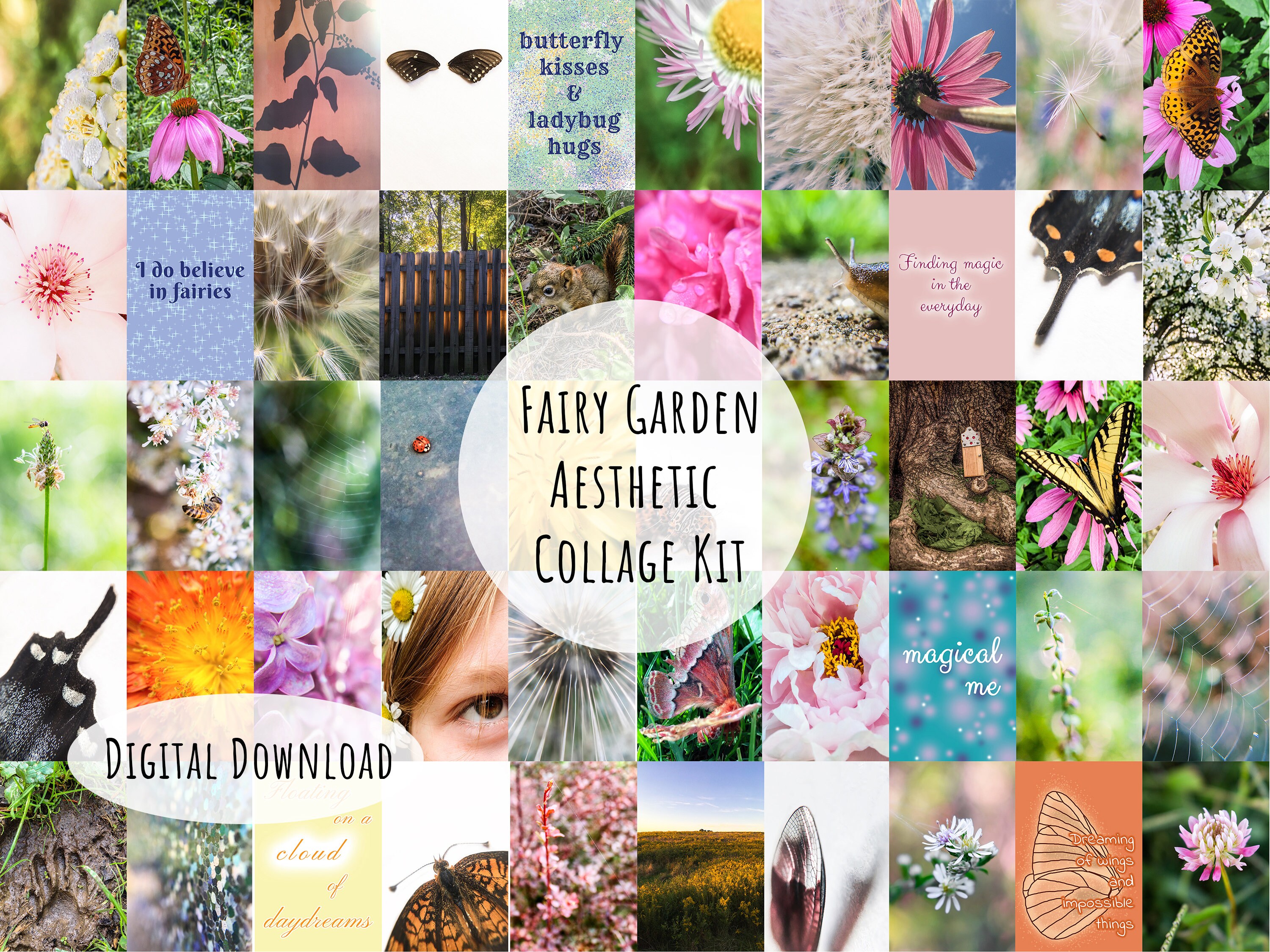 Wall Collage Kit, Cottagecore Decor, Fairy Aesthetic, Cottage Core Wall ...