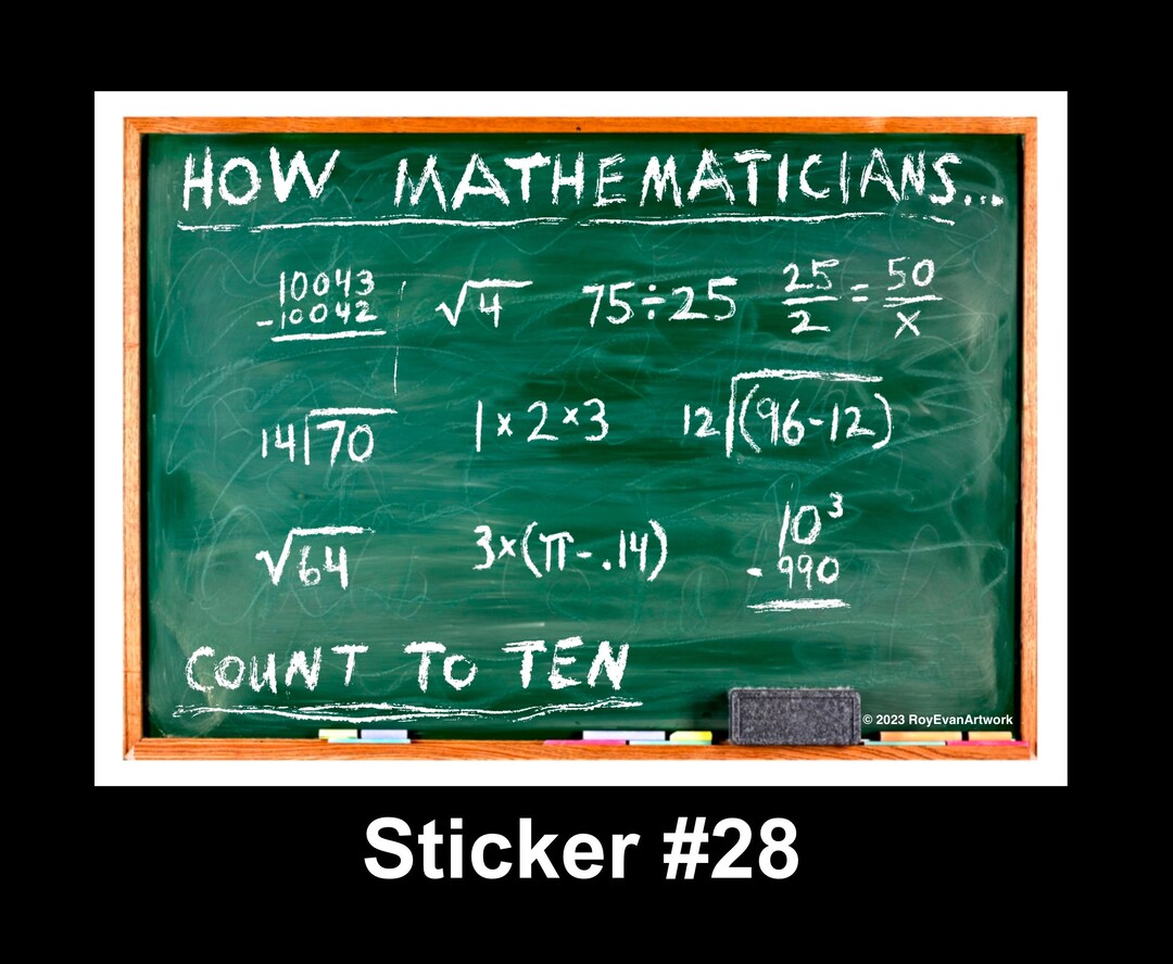 3" Wide Sticker - "counting to Ten" Vinyl Waterproof Paper Stickers ...