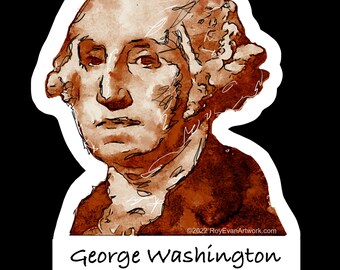 President George Washington Stickers One Inch Round Seals - Etsy