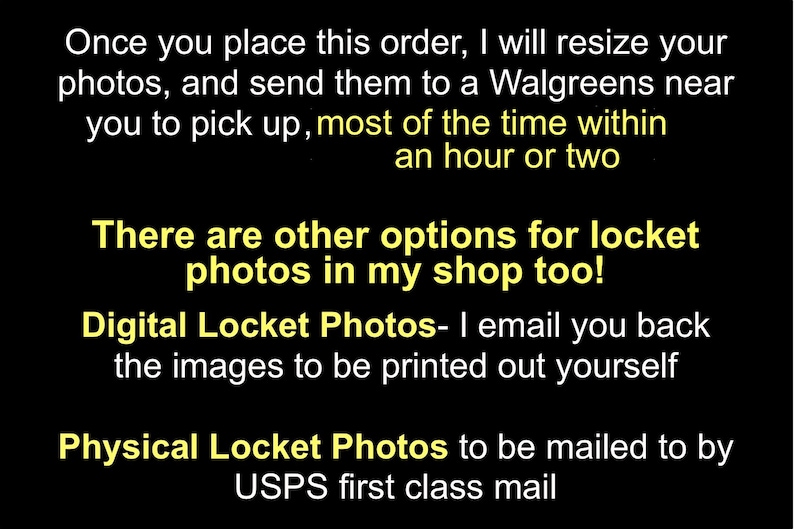 3 Locket Photo Sets - Etsy