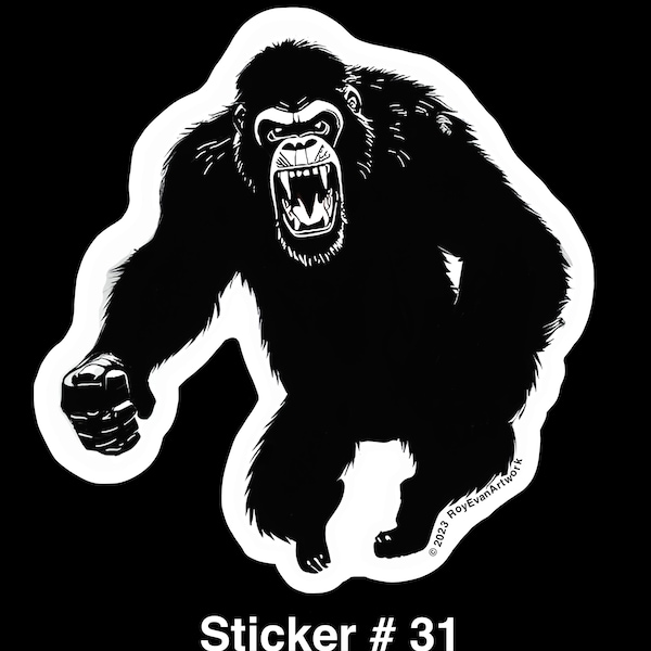 Vinyl Sticker King Kong - Etsy