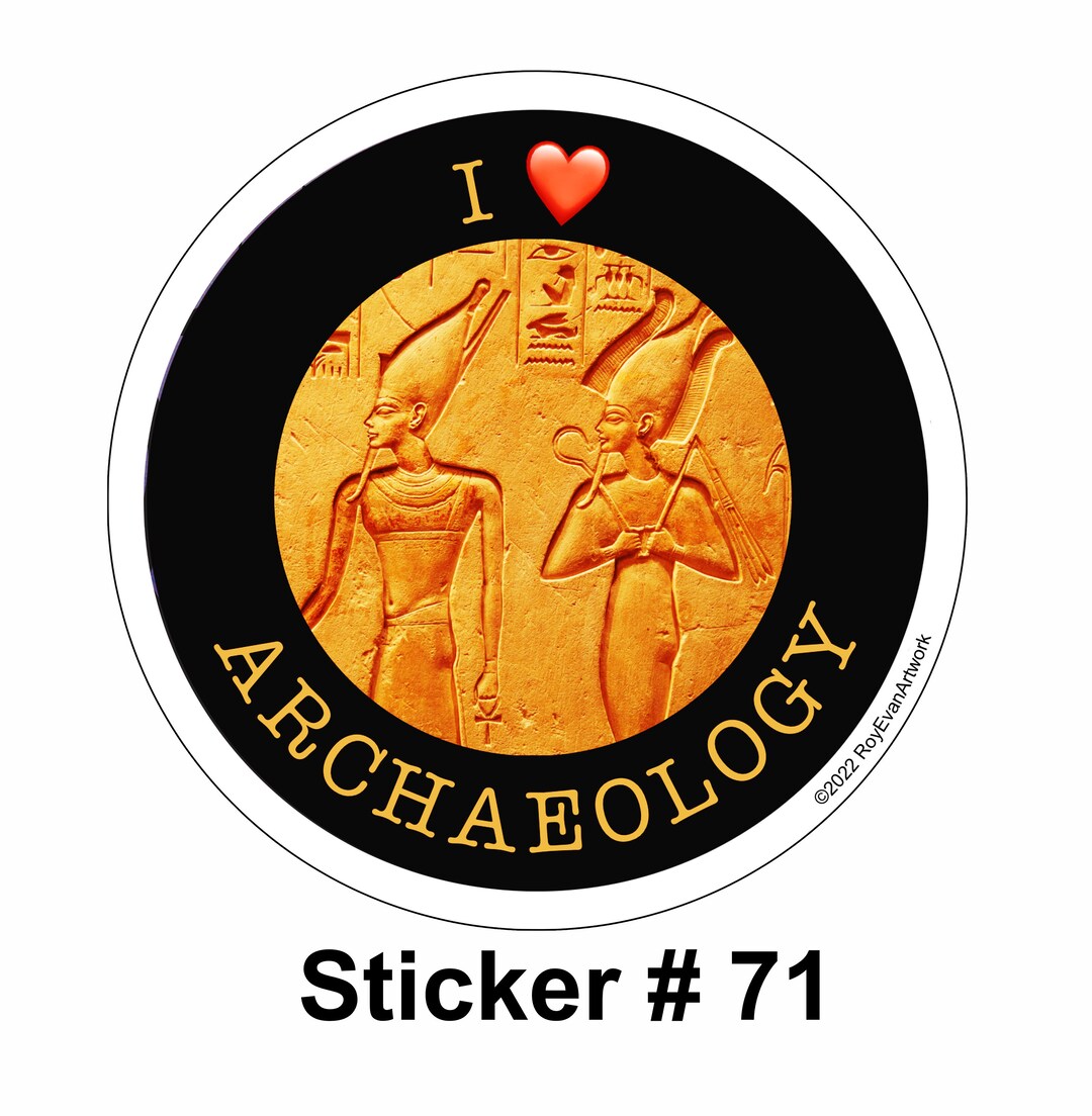 2.5 Sticker i Love Archaeology Waterproof Vinyl Paper Sticker Best ...