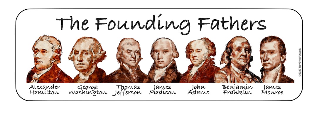 Founding Fathers Sticker Vinyl Waterproof Paper Stickers - Etsy