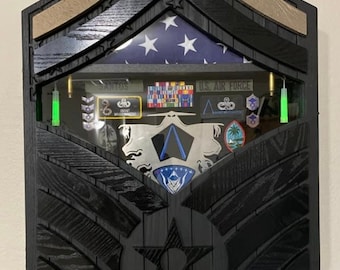 Military Retirement Shadow Box - Etsy