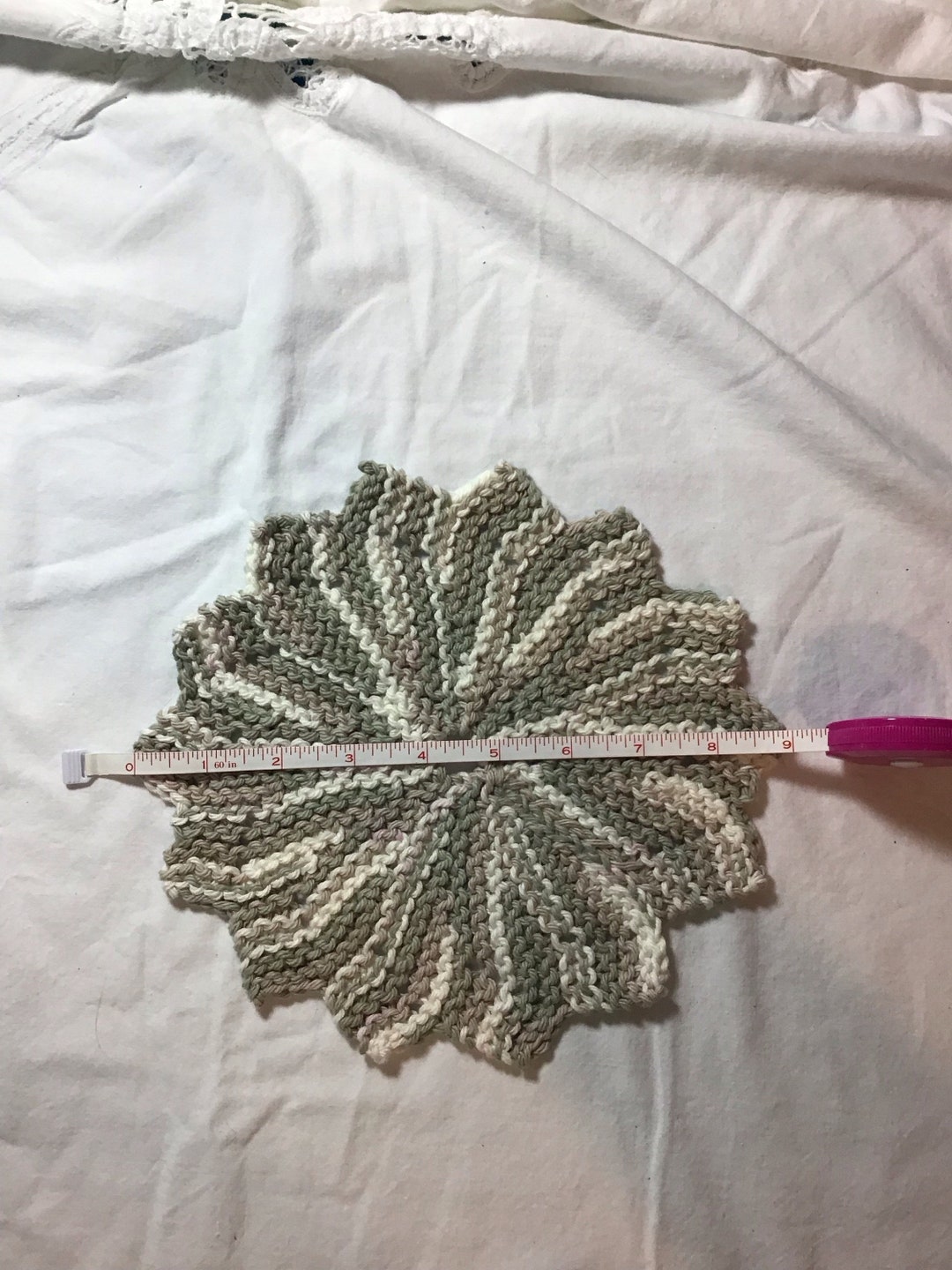 Set of 2 Knitted Doilies - Etsy
