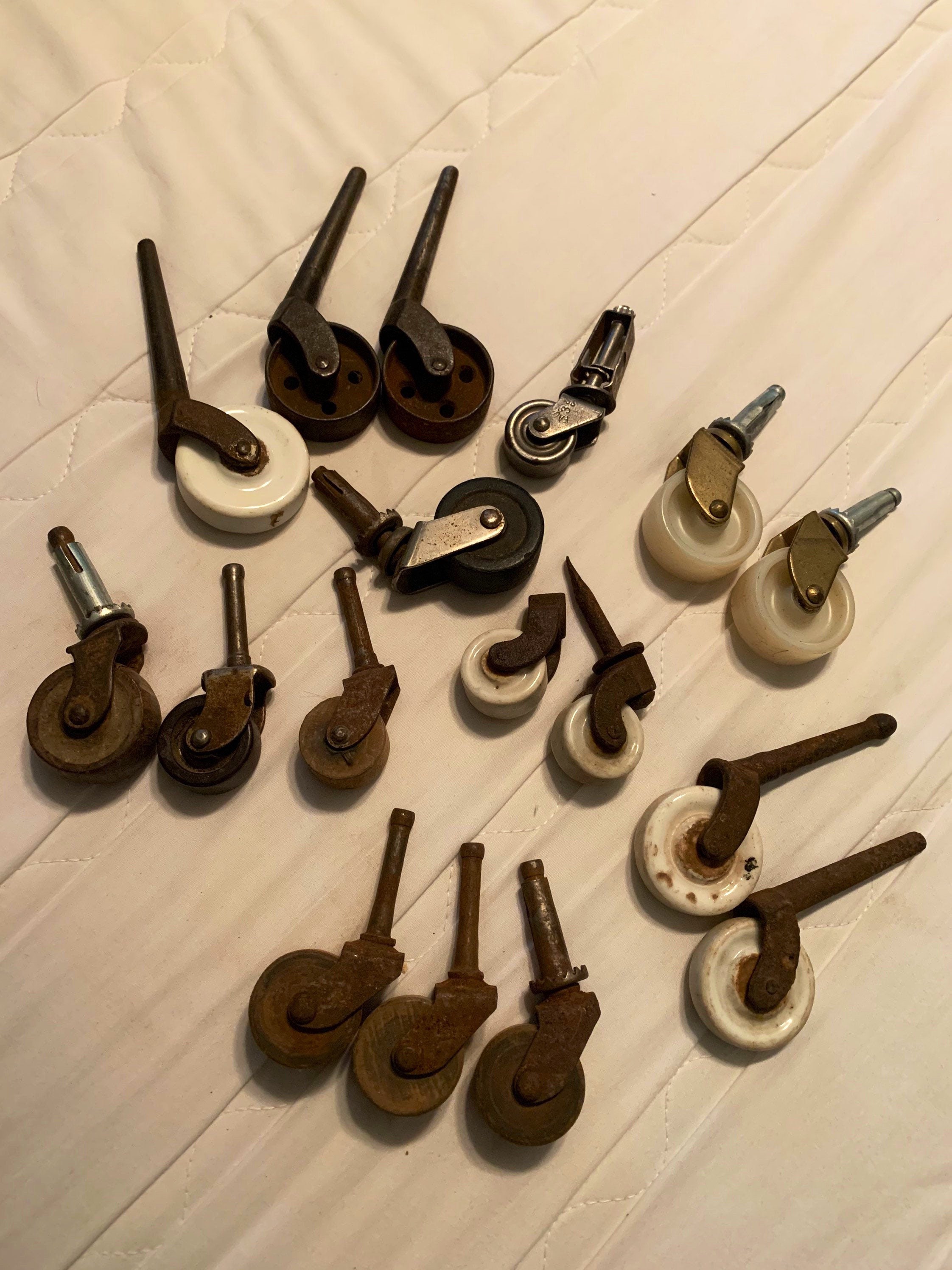 RANDOM LOT of EIGHT Old Castors Wheels for Your Unique Needs - Etsy
