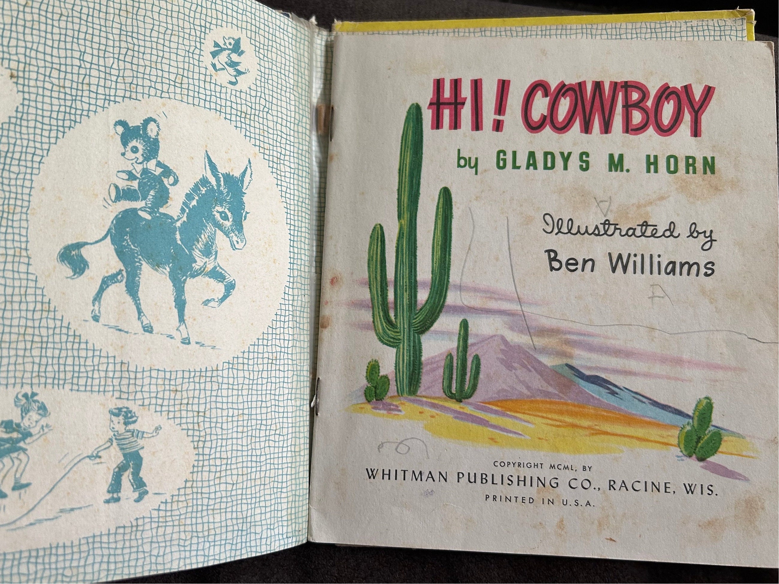 Antique “hi! Cowboy” Children’s Book Put Out by Top Top Tales - Etsy