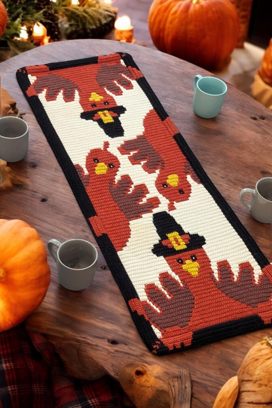Crazy Turkey Mosaic Crochet Pattern - Etsy