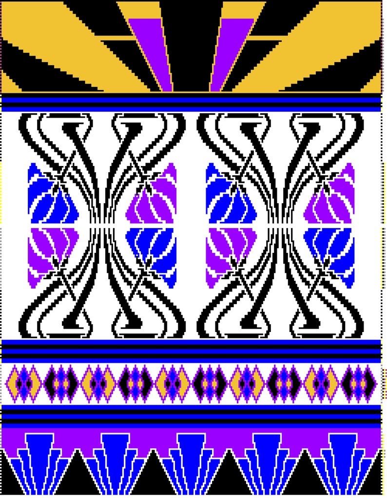 1925's Art Deco Mosaic Crochet Blanket Pattern - Etsy