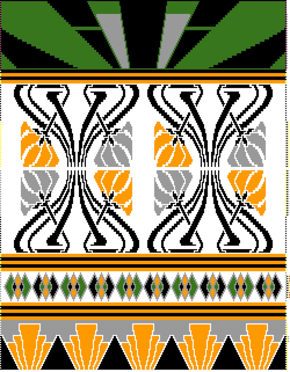 1925's Art Deco Mosaic Crochet Blanket Pattern - Etsy