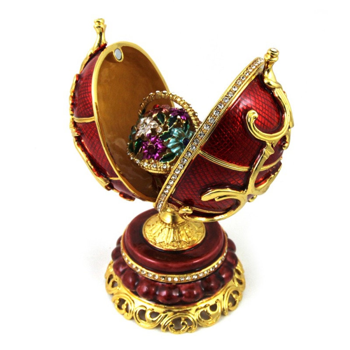 Faberge Egg Box with flowers surprise Handmade Faberge Style | Etsy
