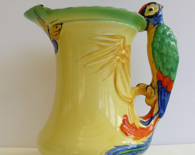 Vintage Burleigh Ware Art Deco Parrot Jug - Etsy