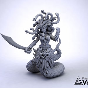 Greater Medusa Miniature for Dungeons & Dragons, Tabletop RPG 5E - Etsy