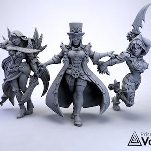 Female Rogues / Thieves / Assassins - Miniatures for Dungeons & Dragons ...
