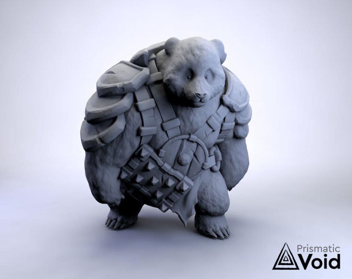 Armoured Bear / Familiar Miniature for Dungeons & Dragons - Etsy UK