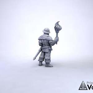 Human Guards With Torches Miniatures for Dungeons & Dragons, RPG, Kings ...