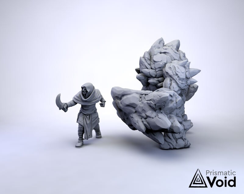 Earth Elemental miniature for Dungeons & Dragons | Etsy