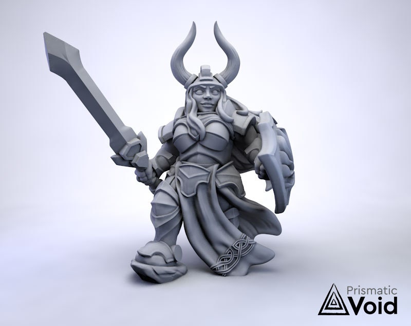 Dwarven Queen / Fighter miniature for Dungeons & Dragons | Etsy
