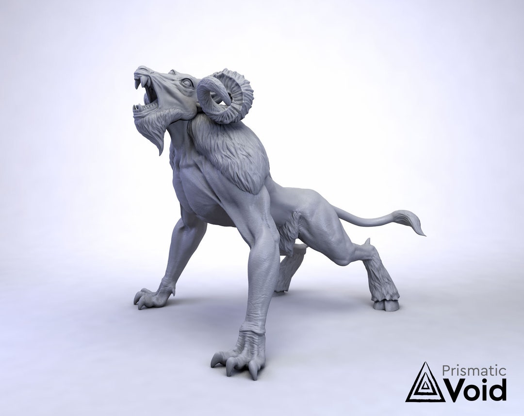Fiend / Dire Ram Miniature for Dungeons & Dragons, Tabletop RPG 5E - Etsy