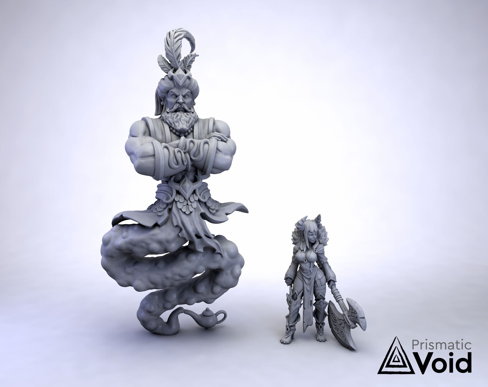 Djinni / Genie / Air Elemental Miniature for Dungeons & - Etsy