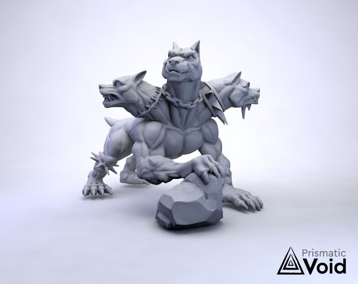 Cerberus Miniature for Dungeons & Dragons Tabletop RPG - Etsy