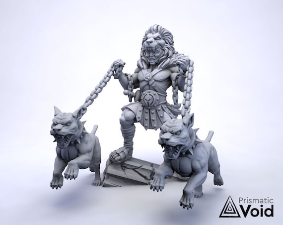 Veteran Gladiator With Dogs Miniature for Dungeons & | Etsy