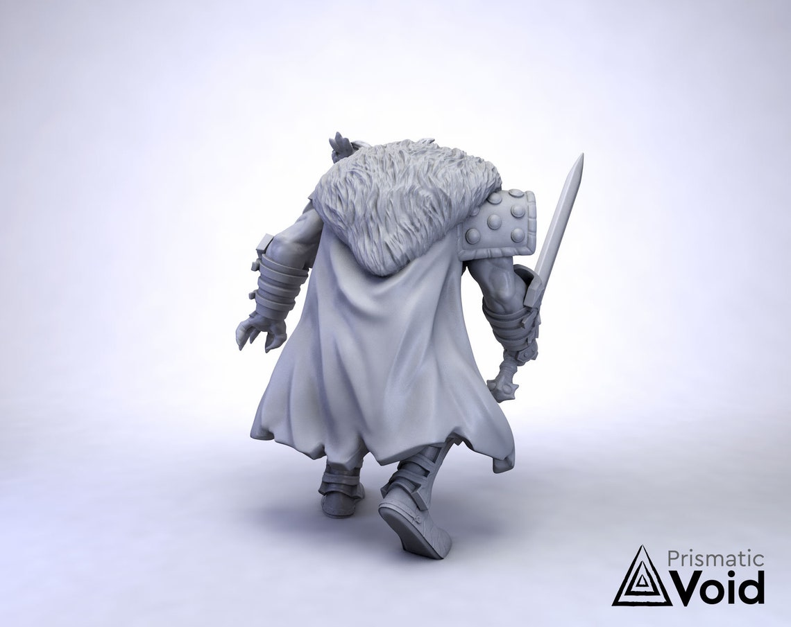 Half-orc Monster Hunter / Orc Witcher Miniature for Dungeons | Etsy
