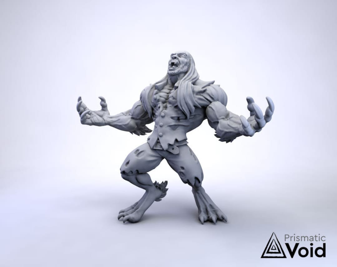 Transforming Werewolf / Mutant Miniature for Dungeons & - Etsy Canada