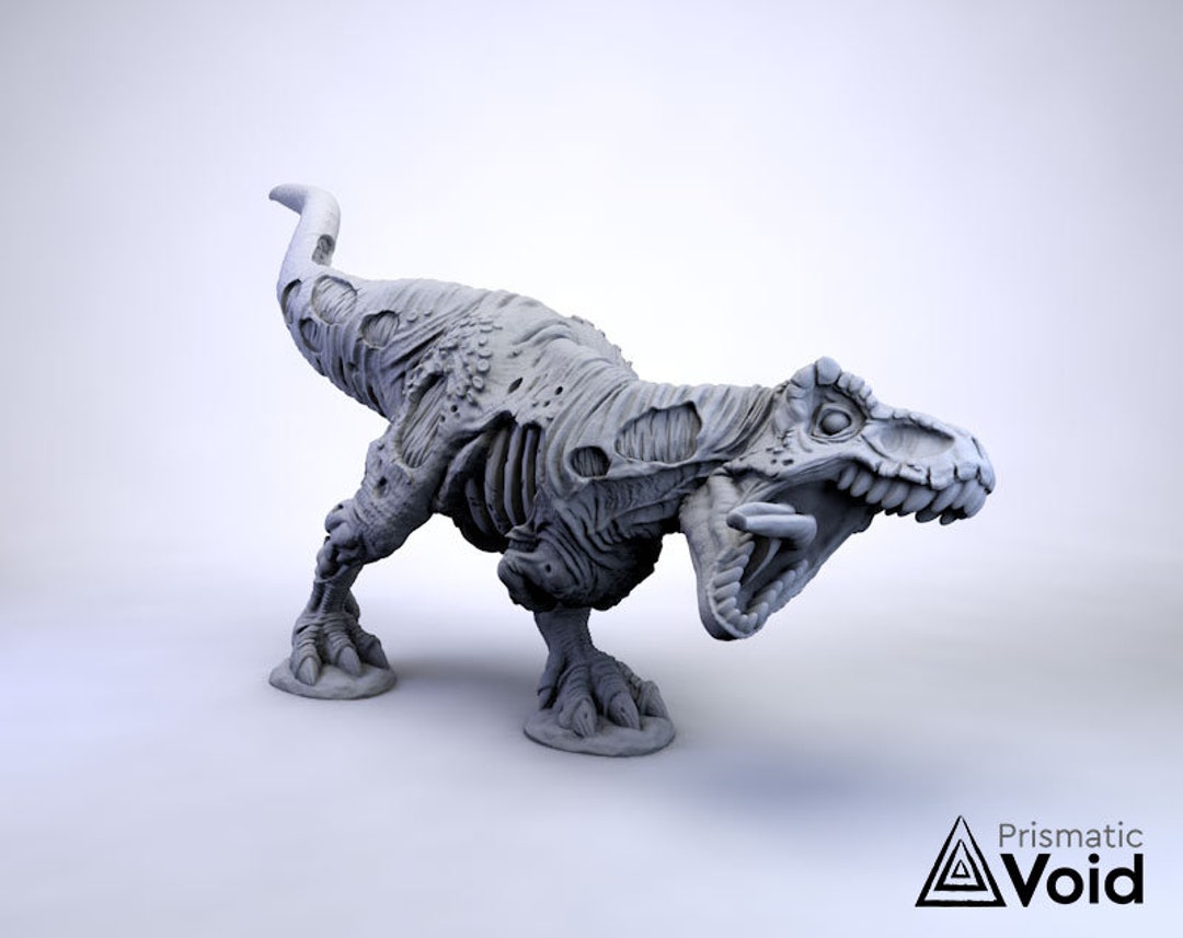 Zombie Tyrannosaurus Rex T-rex Miniature for Dungeons & Dragons ...