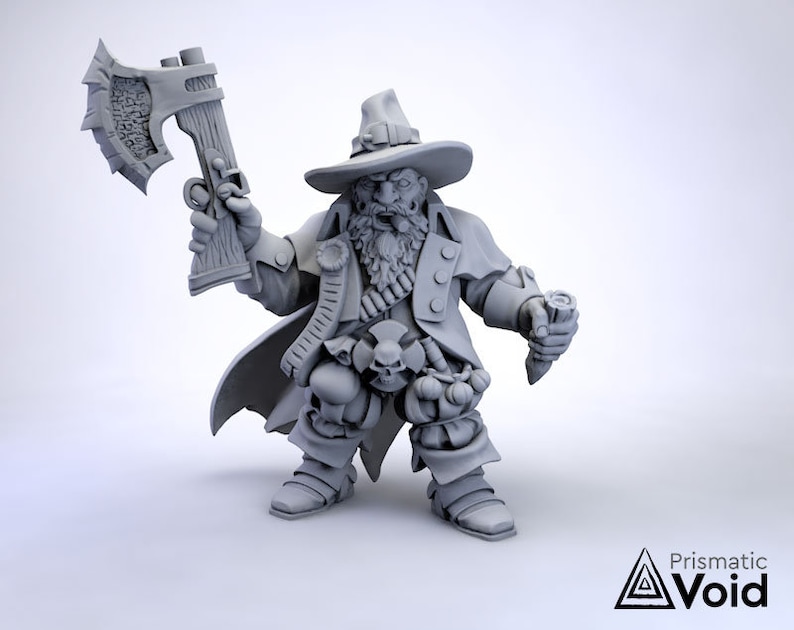 Dwarf Vampire Hunter - Miniature for Dungeons & Dragons, Tabletop RPG ...