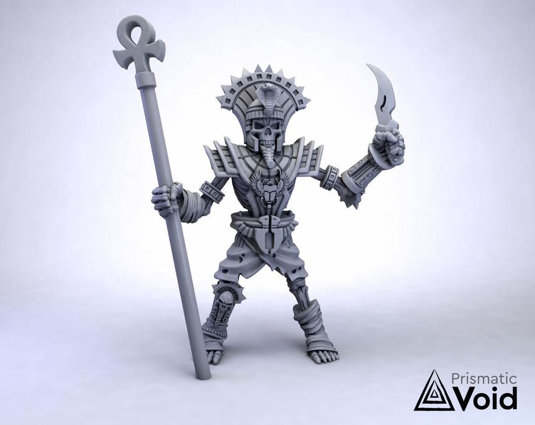 Egyptian Mummy / Undead Pharaoh / Exotic Skeleton Miniature for ...