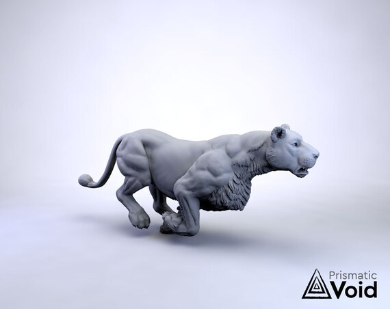 Role Playing Miniatures D&D Resin 3D Print Frostgrave Lion Familiar ...