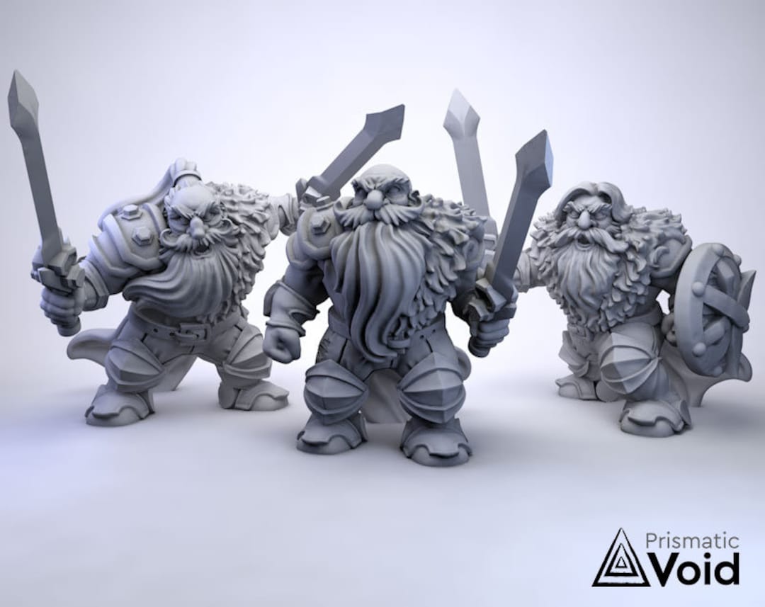 Dwarven Warriors / Infantry - Miniatures for Dungeons & Dragons ...