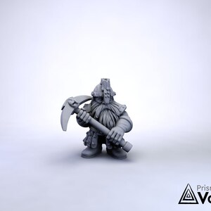 Dwarf Miners With Pickaxes Miniatures for Dungeons & Dragons, Tabletop ...