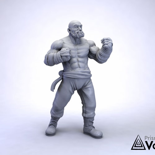 Human Monk / Unarmed Warrior Miniature for Dungeons & - Etsy